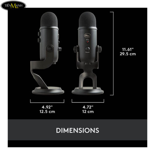 Blue Yeti USB Condenser (3 Condensers) - Màu Đen