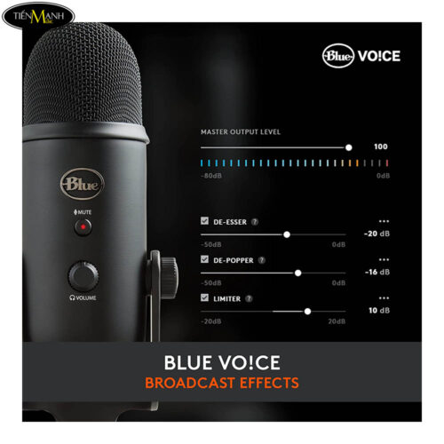 Blue Yeti USB Condenser (3 Condensers) - Màu Đen
