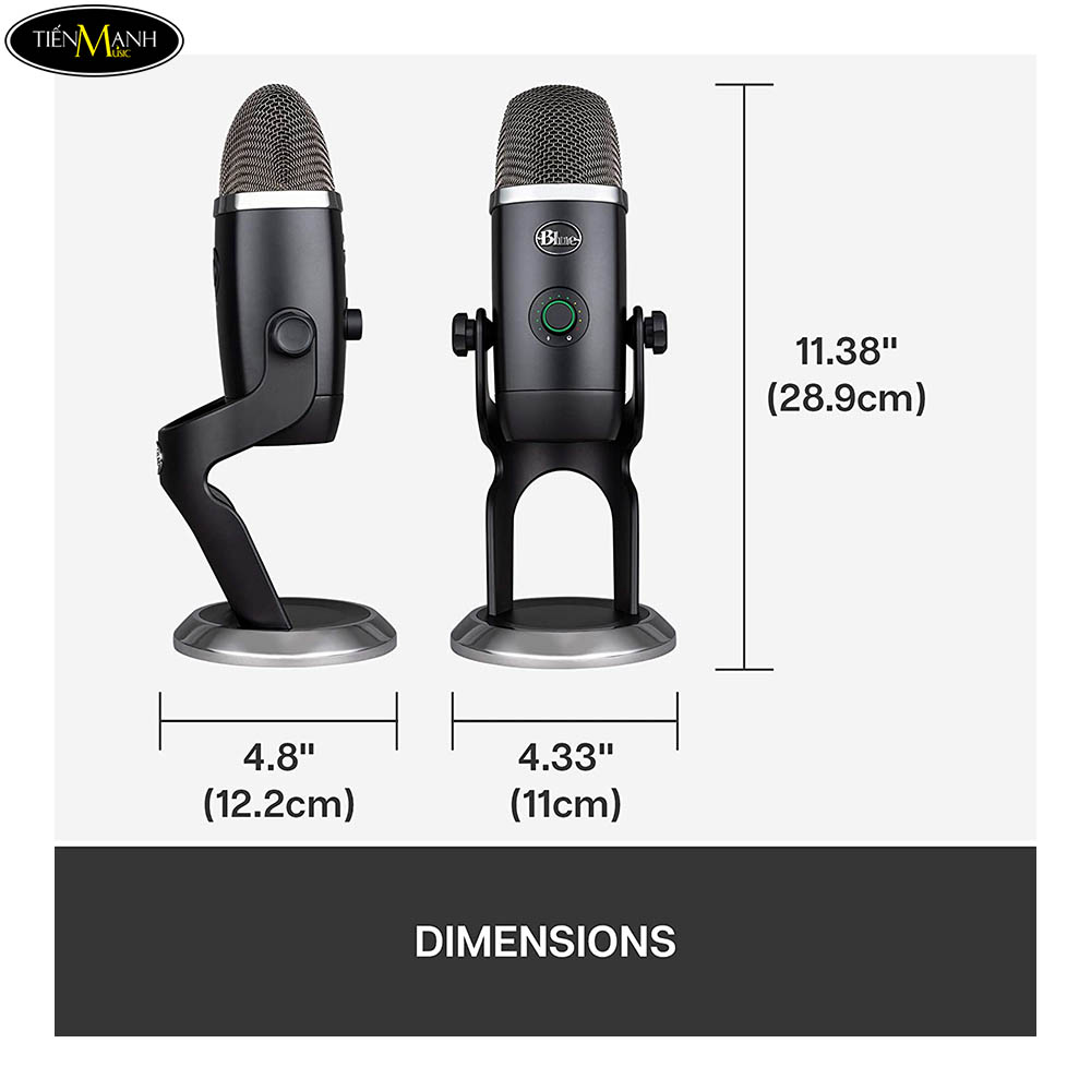 Micro Blue Yeti X USB 4 Condensers - Màu Đen - Nhạc Cụ Tiến Mạnh
