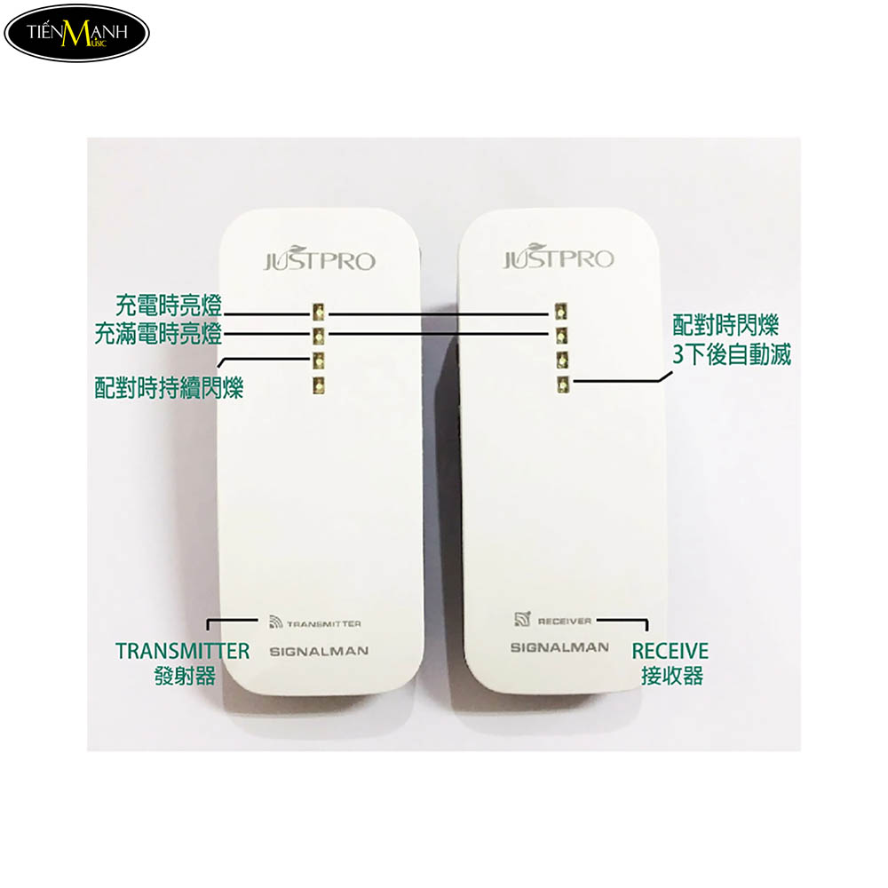 Bộ Thu Phát Không Dây Justpro W1 - Wireless System Cho Nhạc Cụ - Nhạc Cụ Tiến Mạnh