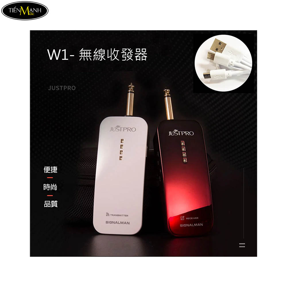 Bộ Thu Phát Không Dây Justpro W1 - Wireless System Cho Nhạc Cụ - Nhạc Cụ Tiến Mạnh