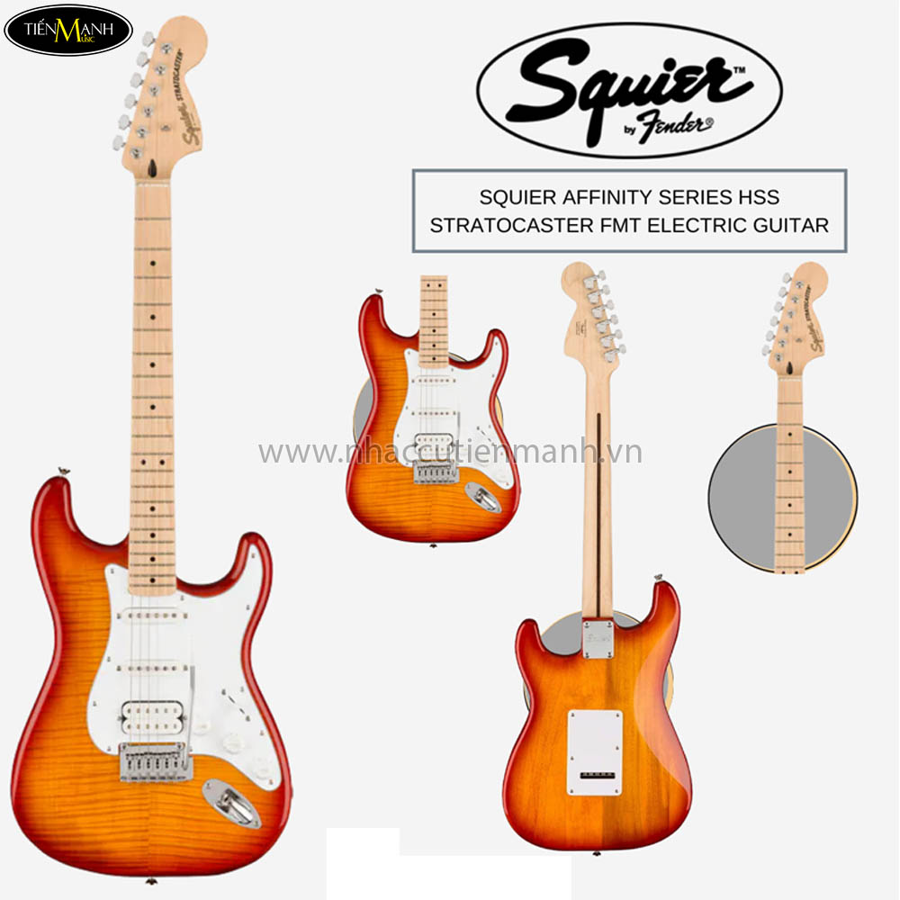 Fender Squier Affinity Stratocaster FMT HSS Sienna Sunburst Electric ...