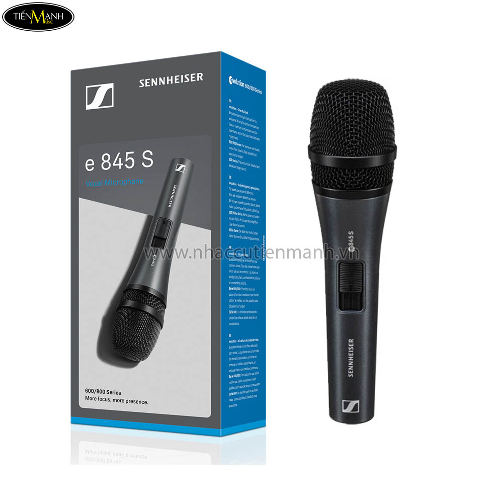 Microphone Sennheiser E 845-S Micro Cầm Tay Có Công Tắc - Nhạc Cụ Tiến Mạnh