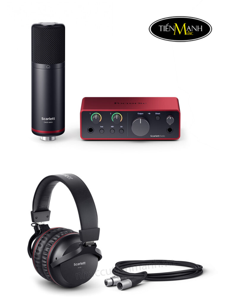 Focusrite Scarlett Solo Studio Pack ( 4th Gen ), Interface Sound Card ...