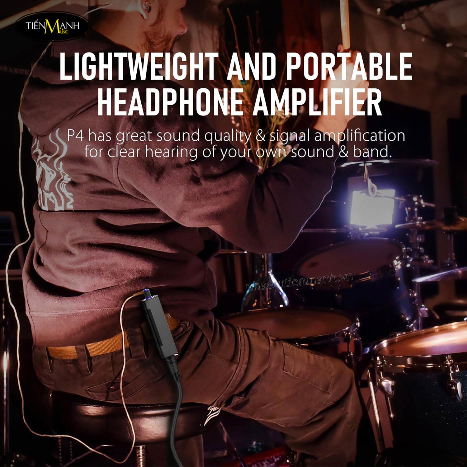 FZONE P4 in-Ear Monitor Amplifier Portable IEM Stereo/Mono Switch ...