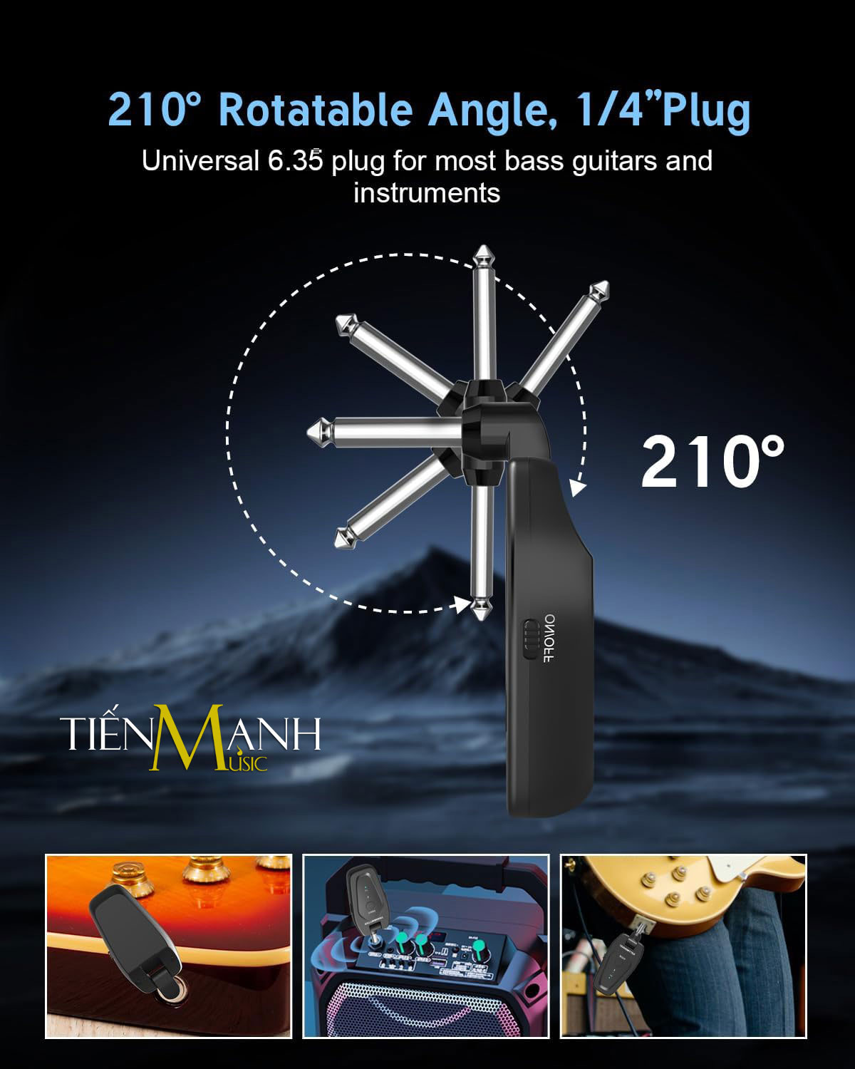 Bộ Thu Phát Guitar Không Dây Konix WF01 - Nhạc Cụ Tiến Mạnh