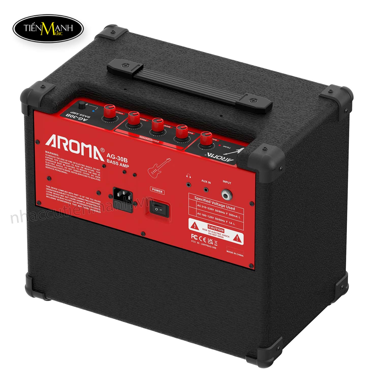 Ampli Guitar Bass Aroma AG-30B ( 30W ) - Bluetooth , Ampli Đa Năng - Nhạc Cụ Tiến Mạnh