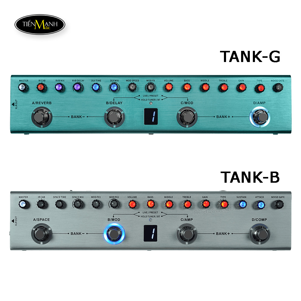 Phơ Guitar M-vave TANK-G | TANK-B , Multi Effects - Nhạc Cụ Tiến Mạnh