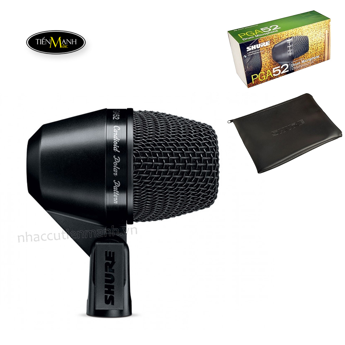 Micro SHURE PGA52-LC - Micro Cho Trống Kick Drums - Nhạc Cụ Tiến Mạnh