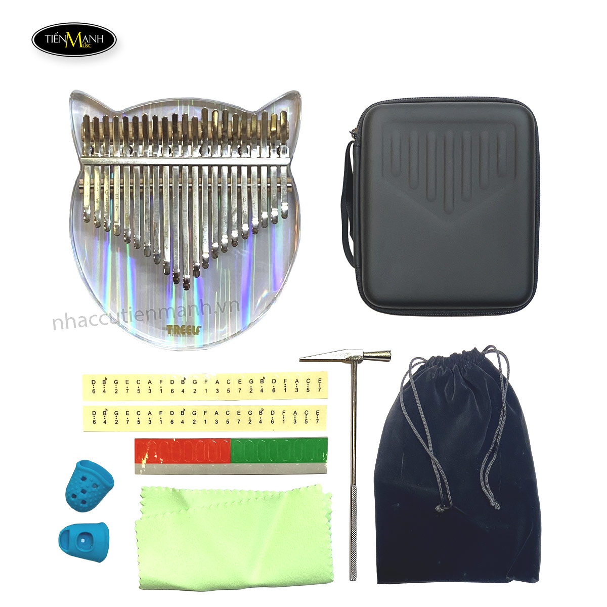Đàn Kalimba Trong Suốt Ling Ting TF-21CR - Nhạc Cụ Tiến Mạnh