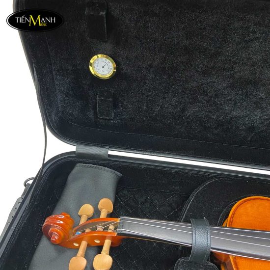 Hộp Đàn Violin Carbon Vuông Màu Đỏ Đun, size 4/4 - Nhạc Cụ Tiến Mạnh