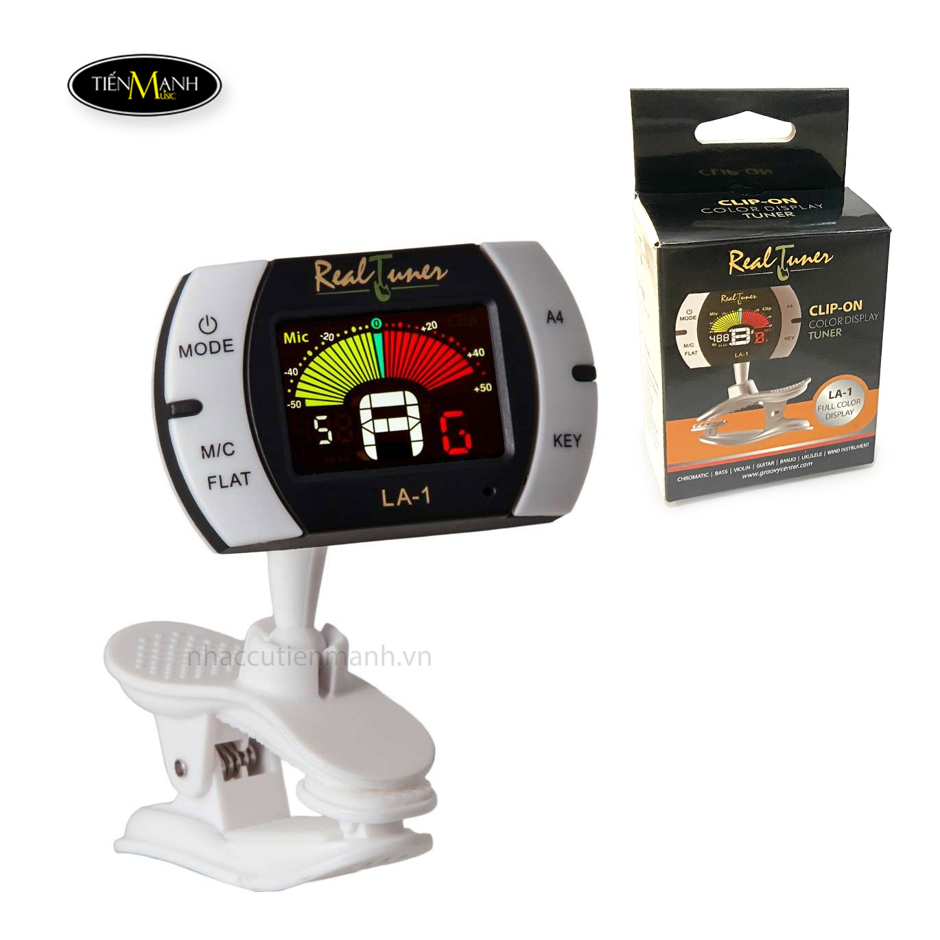 Máy Lên Dây Real Tuner LA1 - Nhạc Cụ Tiến Mạnh