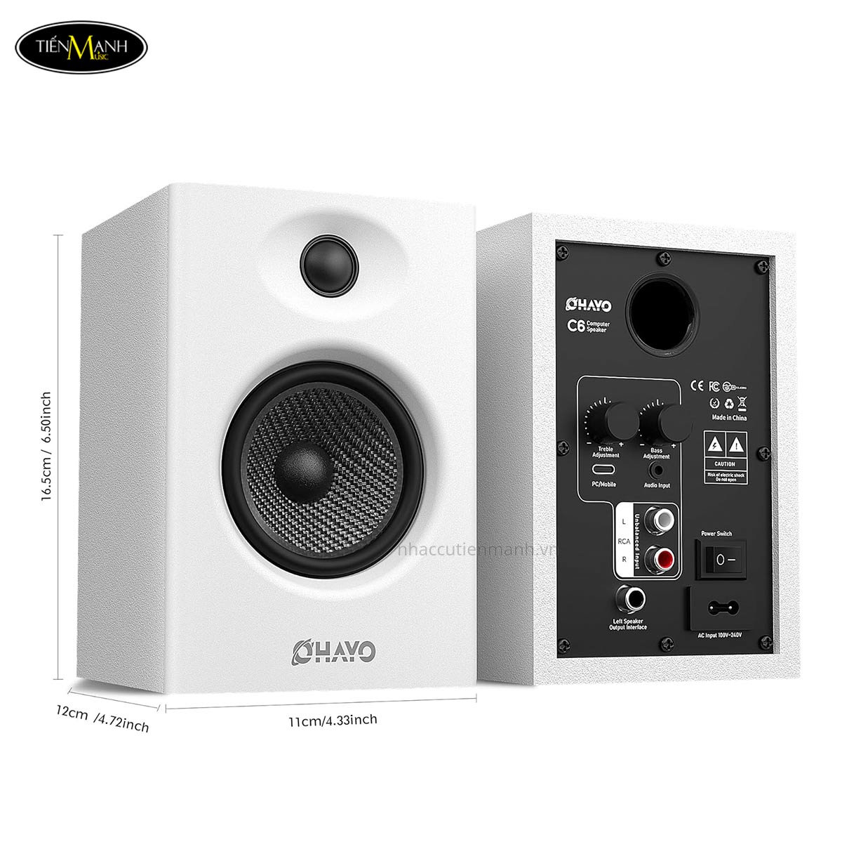 Loa Kiểm Âm Ohayo C6 60W Black | White (Một Cặp) - Nhạc Cụ Tiến Mạnh