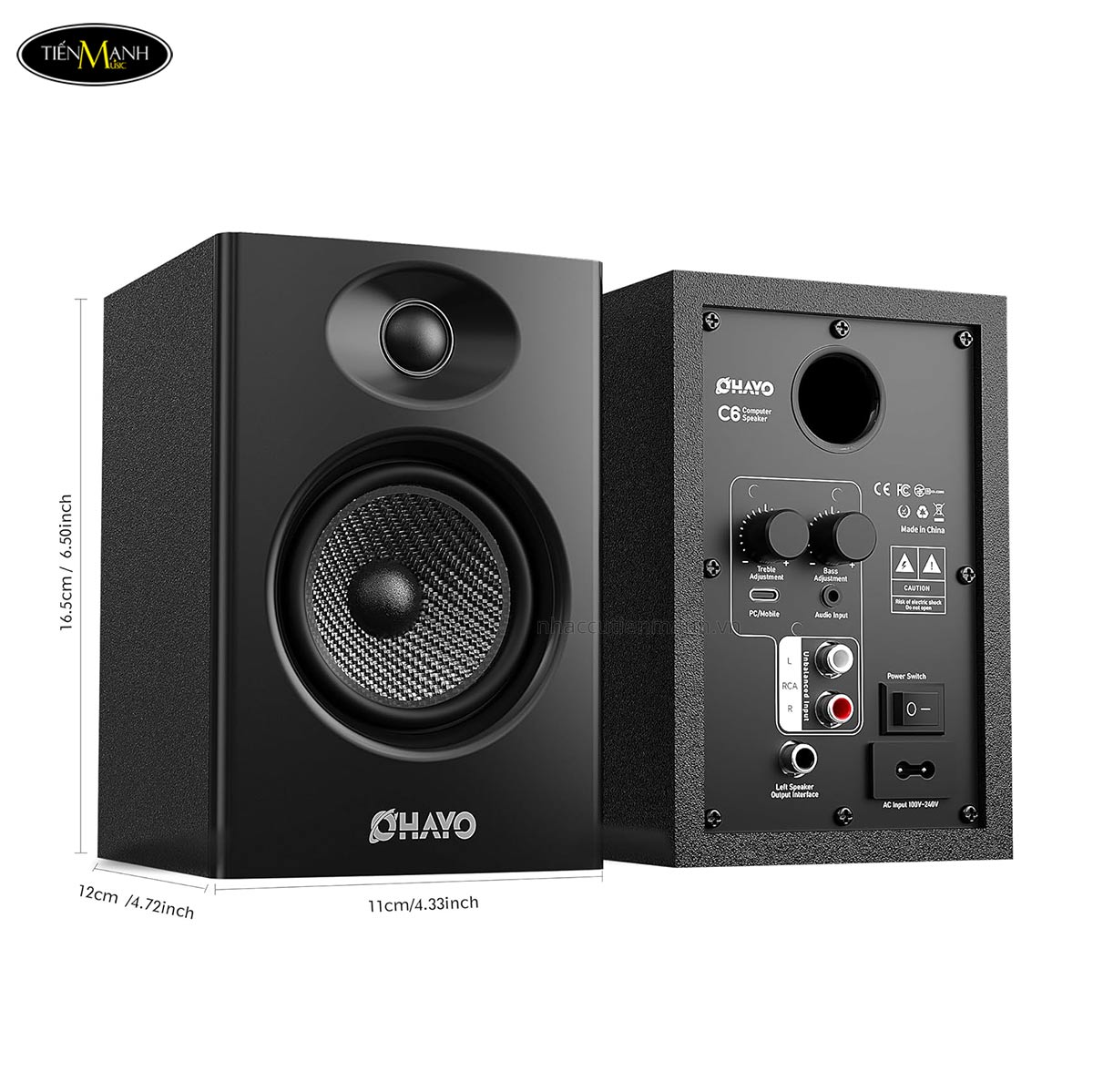 Loa Kiểm Âm Ohayo C6 60W Black | White (Một Cặp) - Nhạc Cụ Tiến Mạnh