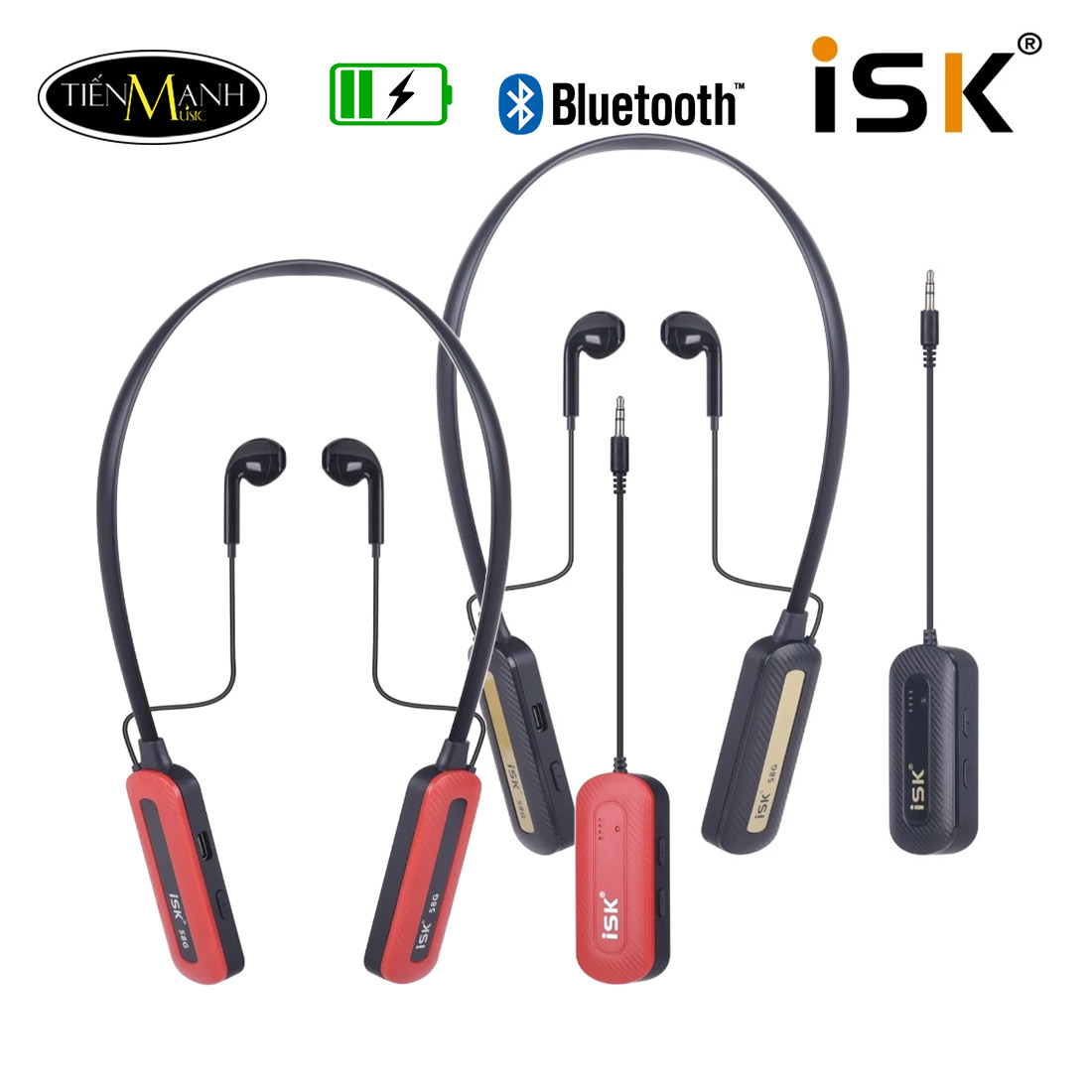 Tai Nghe Không Dây In ear ISK-58G , Kiểm âm- lives tream , Nhét tai ...